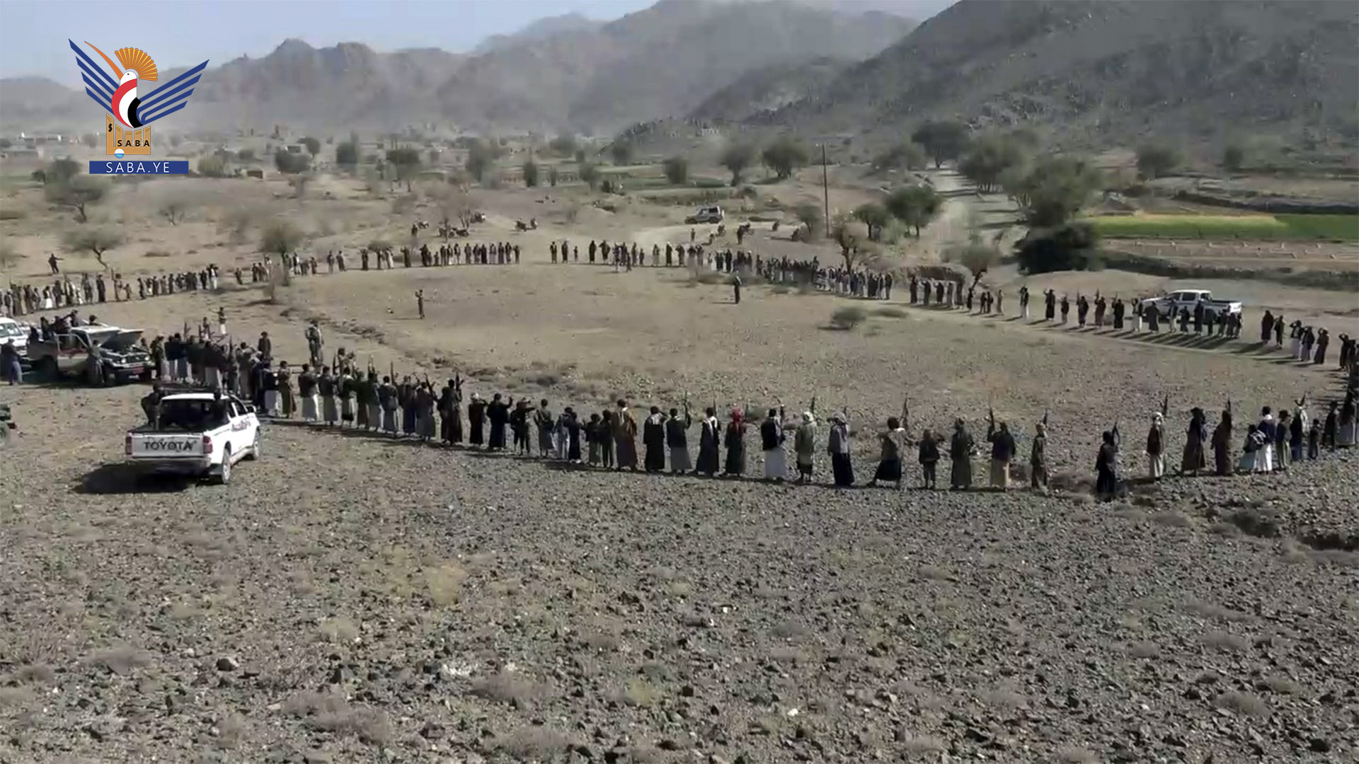 مأرب وقفة قبلية بمديرية بدبدة لإعلان النفير العام ونصرة للشعب