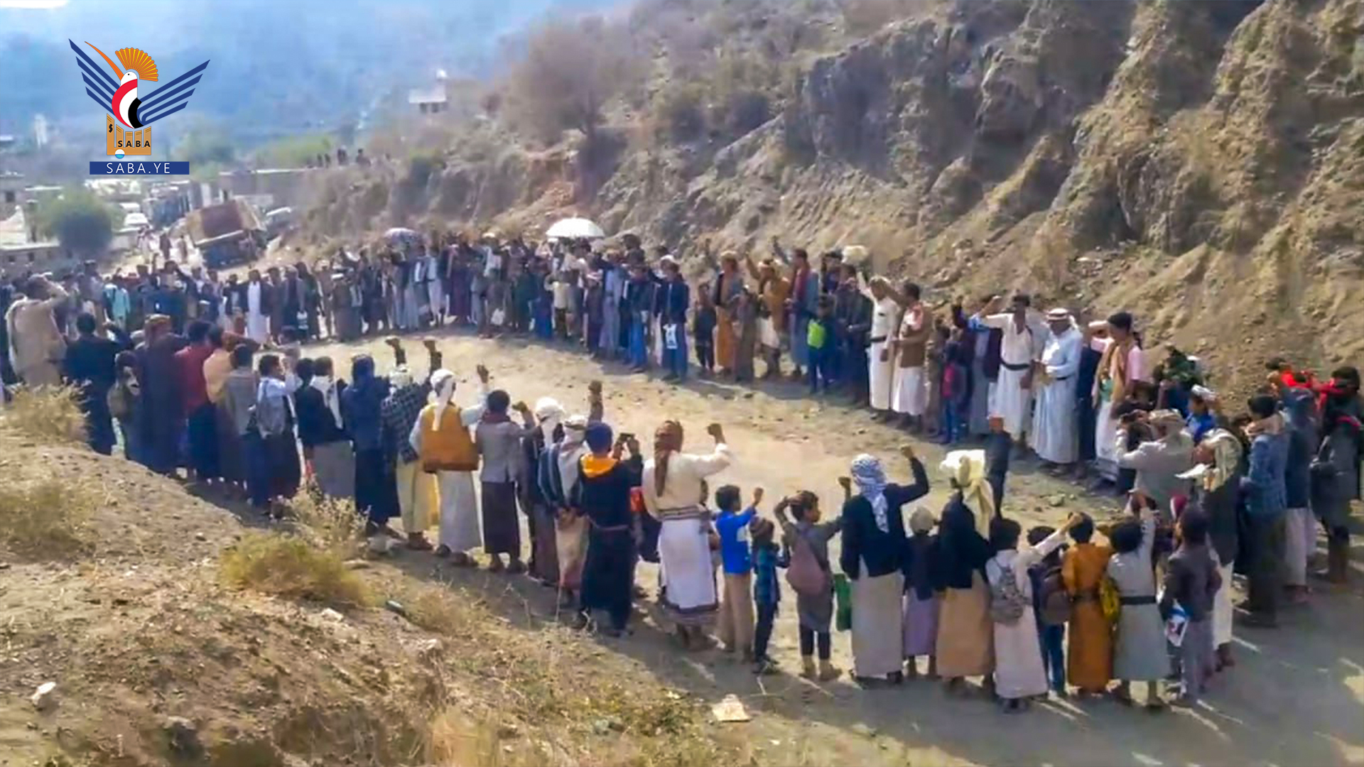 مسيرات ووقفات في ريمة تضامنا مع غزة وإعلان النفير لمواجهة العدو